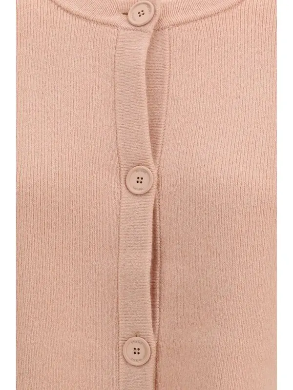 TOTEME Cropped Crewneck Cardigan With Button Fastening - Pink
