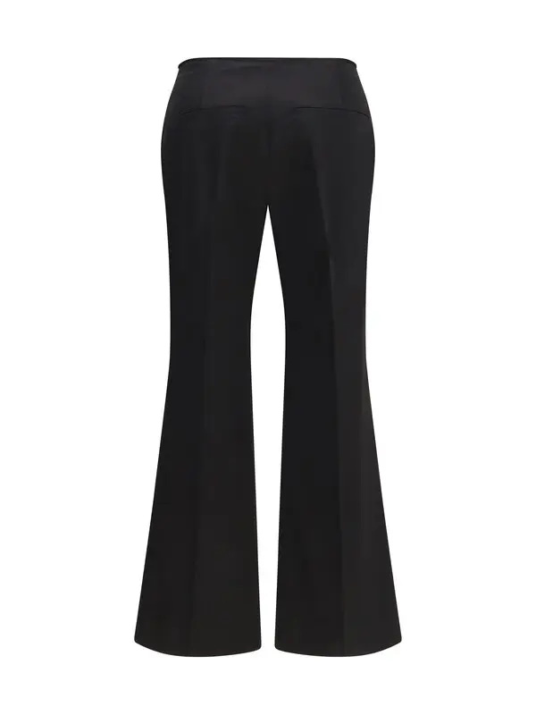 TOTEME Kick Flare Raw-edge Pants - Black