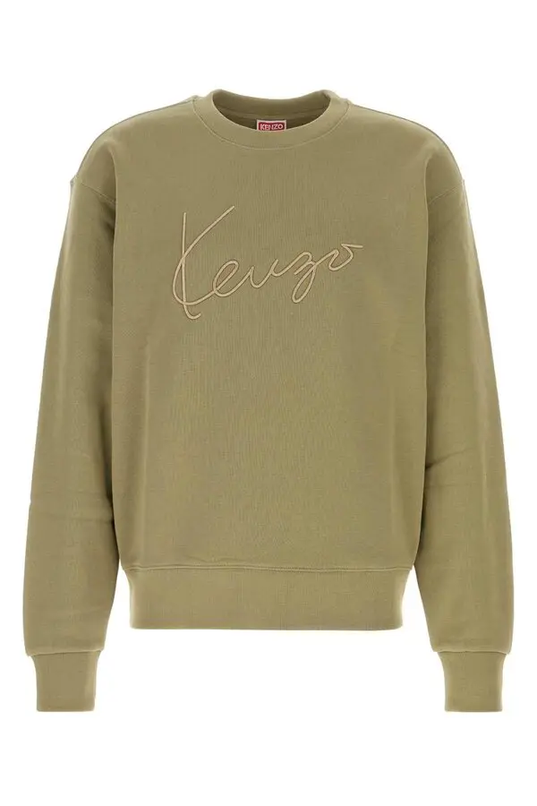 Kenzo Olive Cotton Sweatshirt