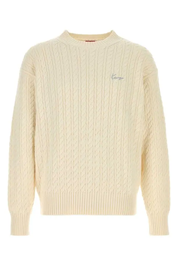 Kenzo Cotton Blend Sweater - White