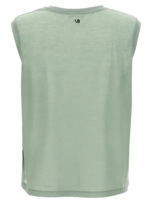 Victoria Beckham Logo Embroidery Top - Green