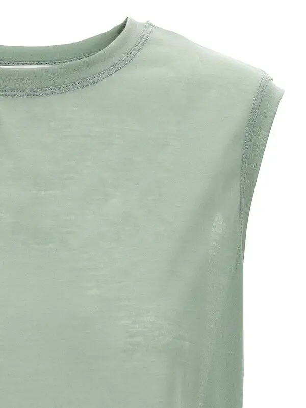 Victoria Beckham Logo Embroidery Top - Green
