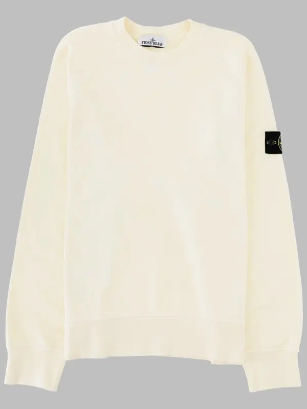 Stone Island Felpa Con Patch Logo