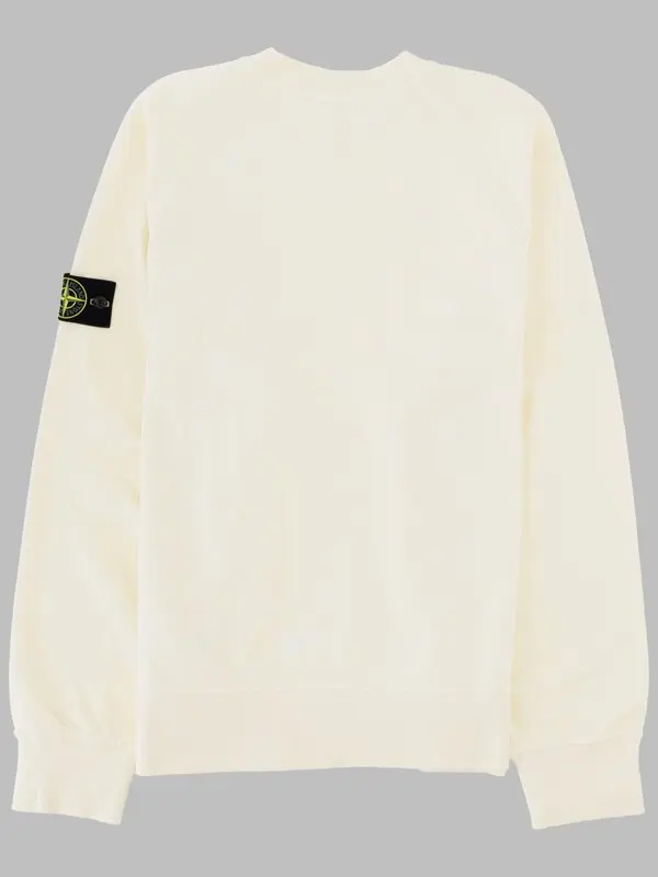 Stone Island Logo Patch Sweatshirt - Cream