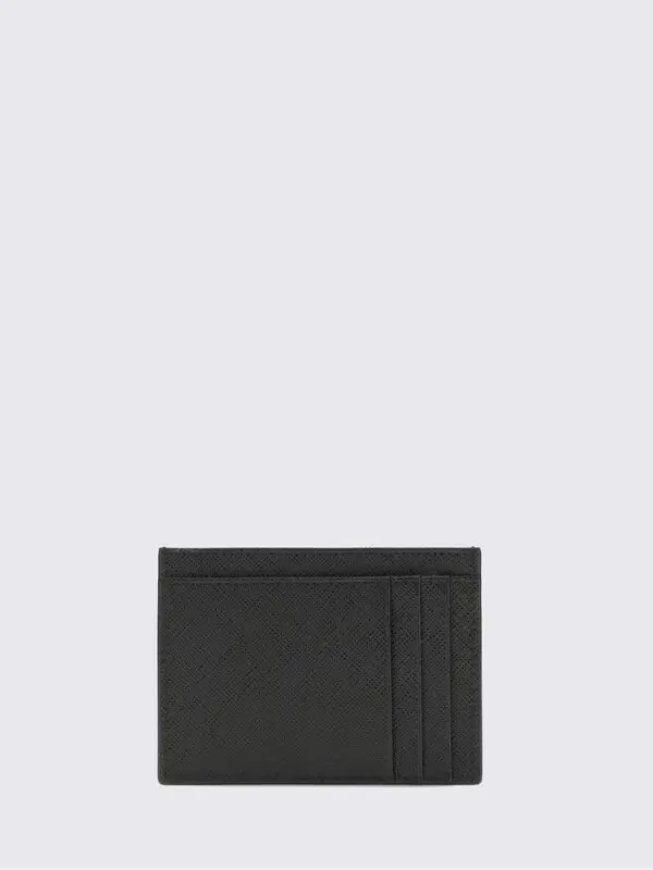 Prada Calf Leather Card Holder With Triangle Logo