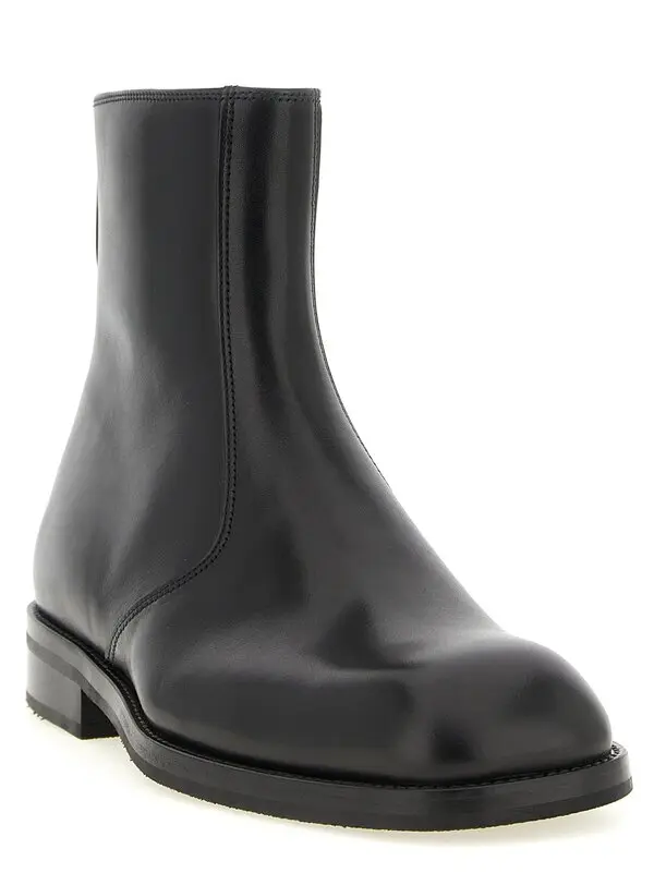 LEMAIRE Zip Ankle Boots - Black