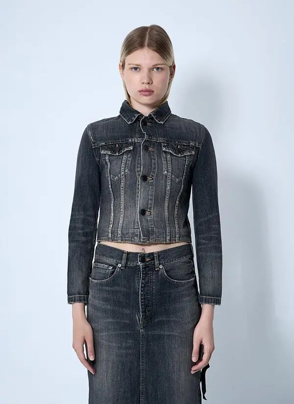 Balenciaga Lace-up Denim Jacket
