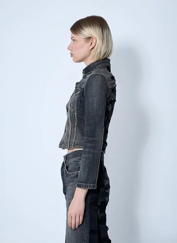 Balenciaga Lace-up Denim Jacket