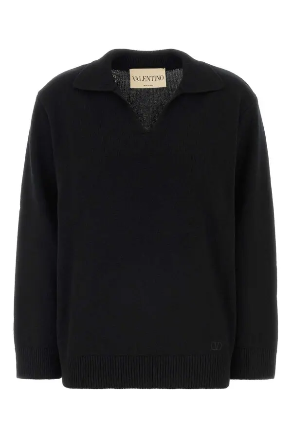 Valentino Garavani Cashmere Polo Shirt - Black