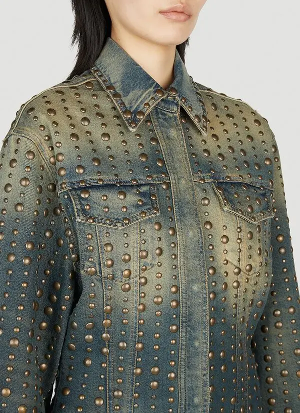 Blumarine Studded Denim Jacket