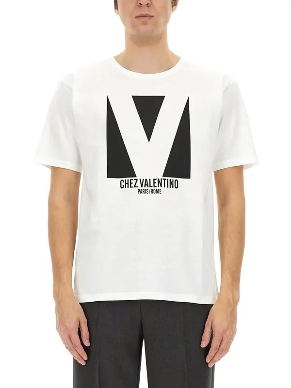 Valentino Garavani Cotton T-shirt With Chez Print