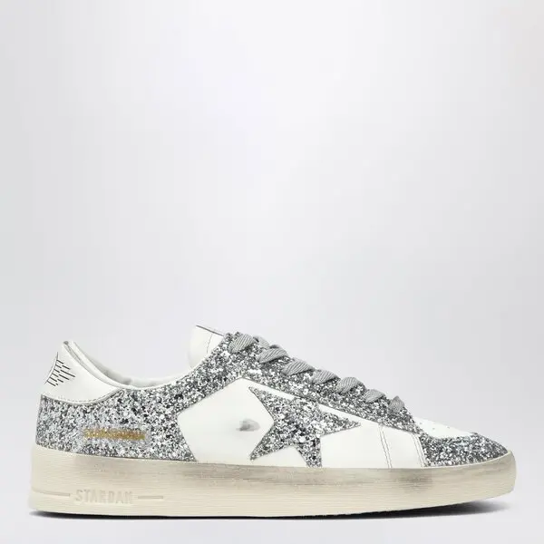 GOLDEN GOOSE Stardan Leather Sneakers - Silver