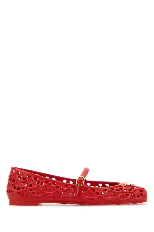 Valentino Garavani Rubber Vlogo Signature Ballerinas - Red