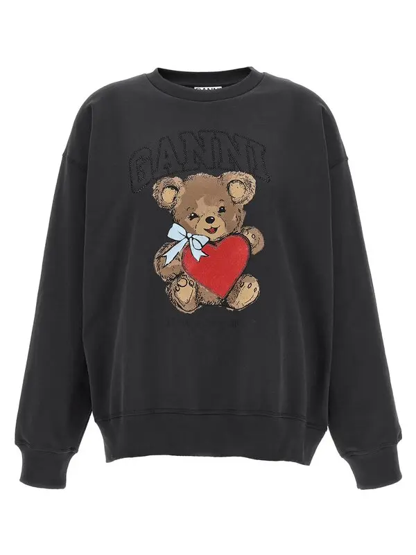 GANNI Orso' Sweatshirt - Black