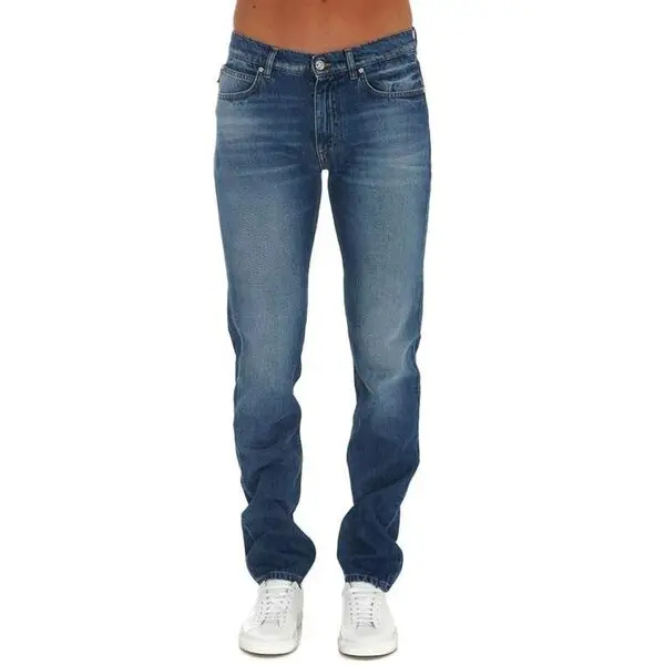 Versace Cotton Logo Denim Jeans - Blue