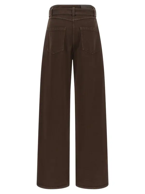 Brunello Cucinelli Belted Wide-leg Jeans