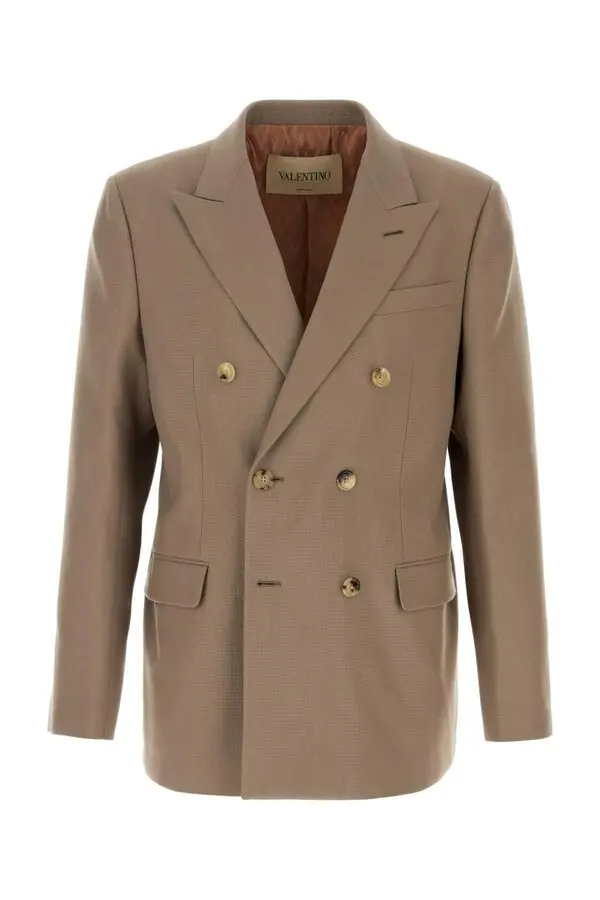 Valentino Garavani Cappuccino Wool Blazer