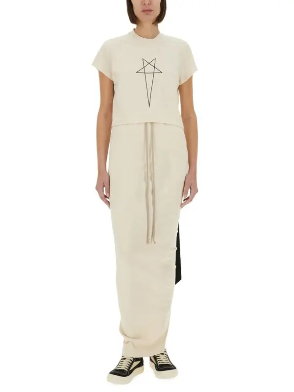 Rick Owens Pillar Maxi Skirt - Cream