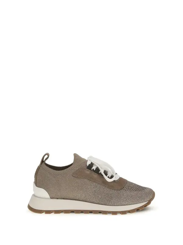 Brunello Cucinelli Cotton Sneakers - Cream