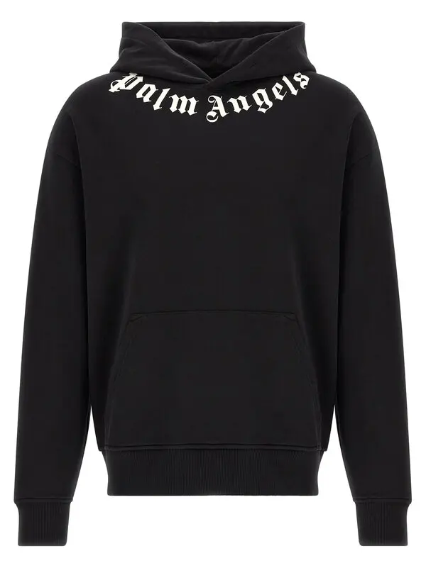 Palm Angels Logo Hoodie - Black
