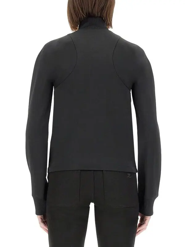 COURREGES Courrèges Interlock Scuba Jacket - Black