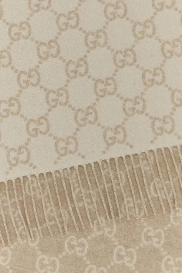 Gucci Embroidered Cashmere Reversible Scarf