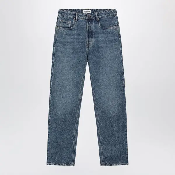 Miu Miu Medium Jeans With Logo Embroidery