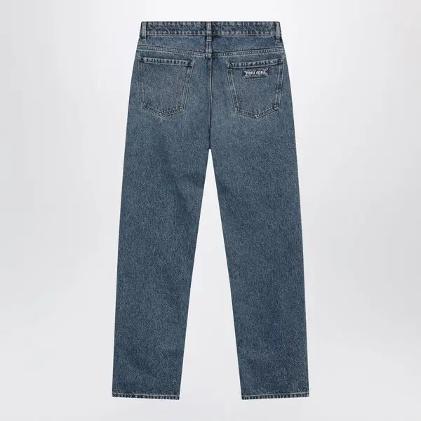 Miu Miu Medium Jeans With Logo Embroidery