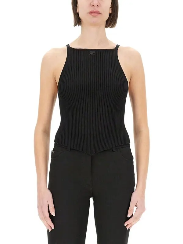 COURREGES Ribbed Tank Top