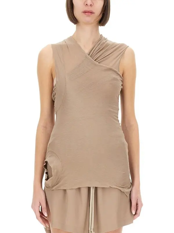 Rick Owens Cotton Cross-over Top