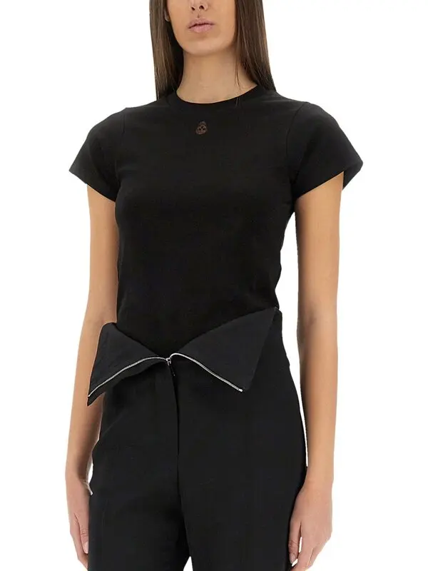 Alexander McQueen Skull Embroidered T-shirt - Black