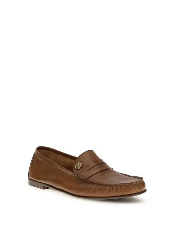 Versace Leather Loafers