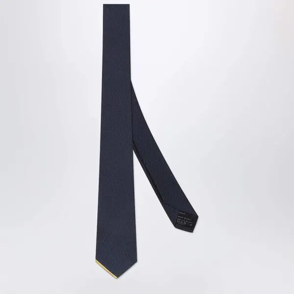 Fendi Ff Silk Neck Ties - Blue