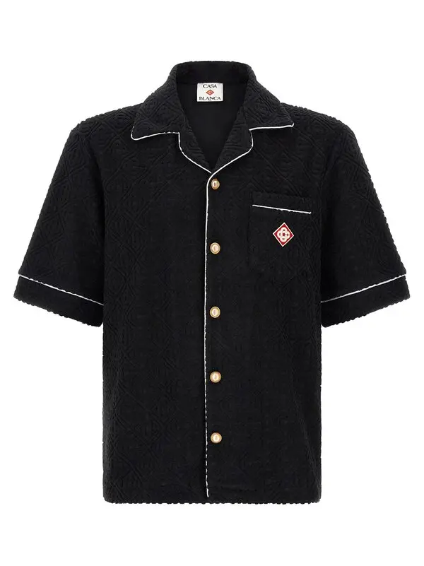 Casablanca Toweling Monogram' Shirt - Black