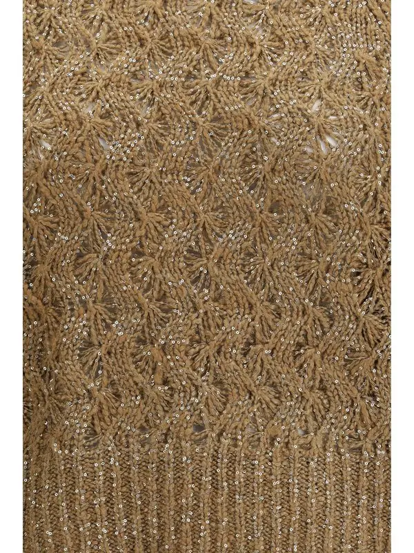 Brunello Cucinelli Open-knit Construction Sweater - Cream