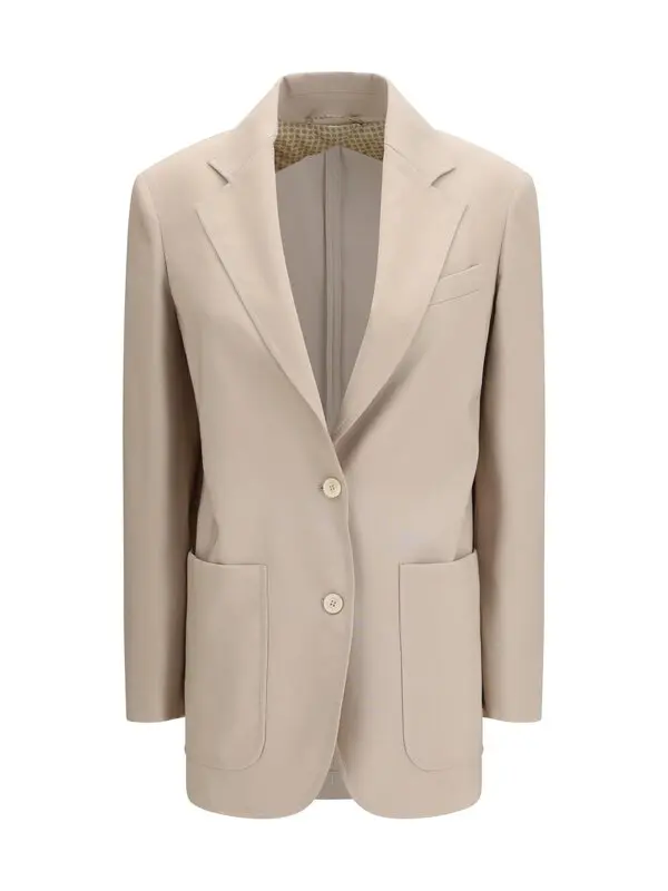 Max Mara Single-breasted Wool-blend Blazer - Cream