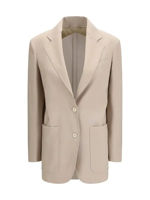 Max Mara Wool-blend Blazer - Cream
