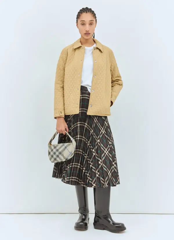 Burberry Check Mini Knitted Shoulder Bag