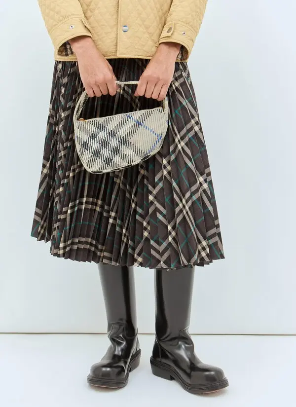 Burberry Check Mini Knitted Shoulder Bag