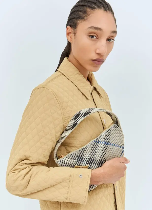 Burberry Check Mini Knitted Shoulder Bag