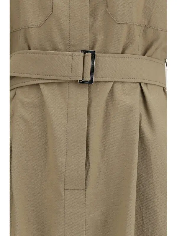 Brunello Cucinelli Pocket Belted Midi Dress