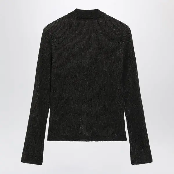 Brunello Cucinelli Sparkling Ribbed Silk Blend Cardigan - Brown