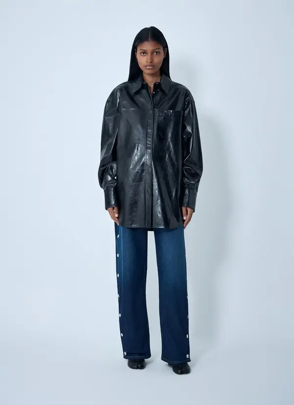 Sportmax Leather Overshirt Jacket