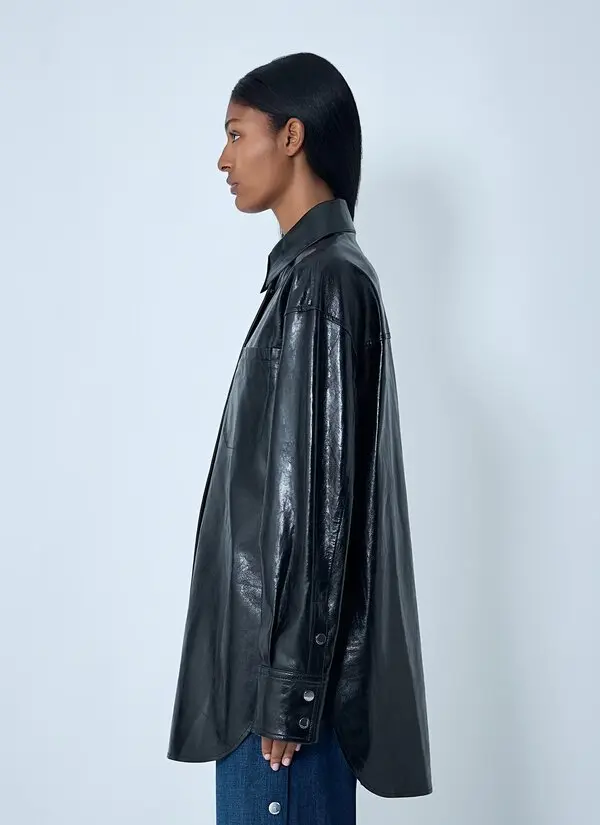 Sportmax Leather Overshirt Jacket