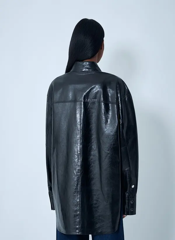 Sportmax Leather Overshirt Jacket