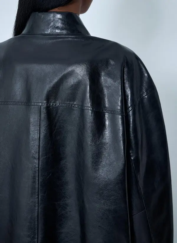 Sportmax Leather Overshirt Jacket