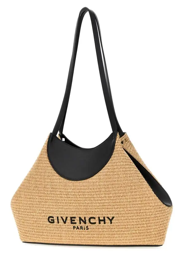 Givenchy Raffia Small Facet Shoulder Bag