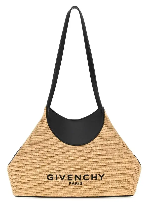 Givenchy Raffia Small Facet Shoulder Bag - Brown