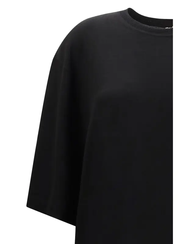 TOTEME Wool T-shirt Dress - Black