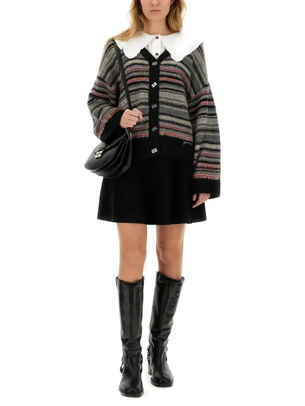 GANNI Boxy Fit Cardigan - Multicolor